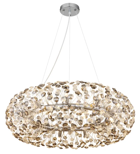 KATRINA – Luster – metalni hromirani – K9 kristali dimljene boje ...